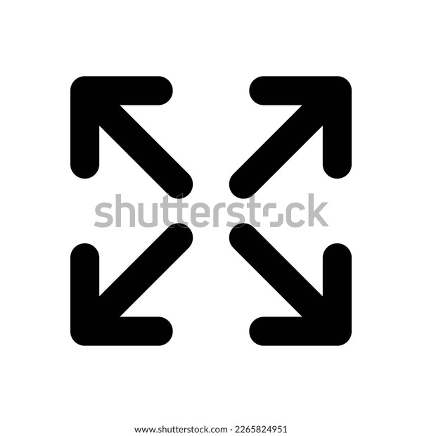 Extend Icon Full Vector Arrow Illustration Stock Vector (Royalty Free ...