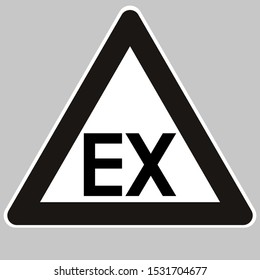 Atex Explosive Atmosphere Area Zone Black Stock Vector (Royalty Free ...