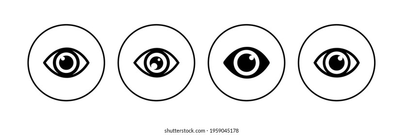 Eye Icon Set Eye Vector Icon Stock Vector (Royalty Free) 1950939436 ...