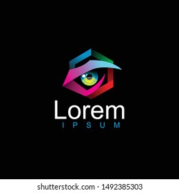 Eye Logo Design Vector Template Geometric Stock Vector (Royalty Free ...