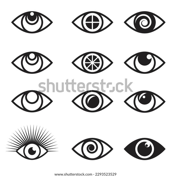 Eye Logo Set Vector Illustration Stock Vector (Royalty Free) 2293523529 ...