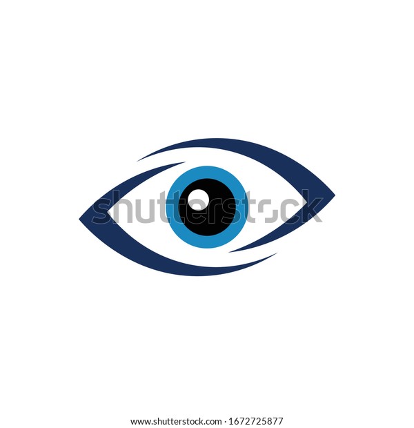 Eye Minimal Vector Logo Design Stock Vector (Royalty Free) 1672725877 ...