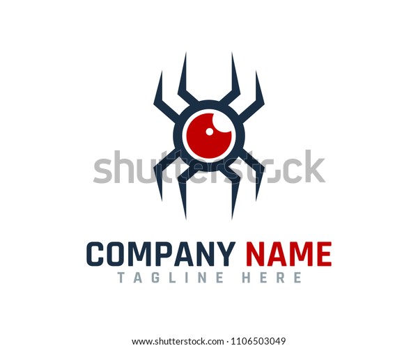 Eye Spider Logo Design Stock Vector (Royalty Free) 1106503049 ...
