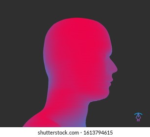 Face Side View Abstract Human Head Stock Vector (Royalty Free ...