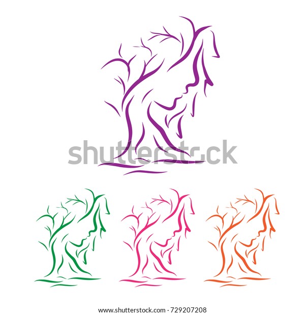 Face Tree Logo Stock Vector (Royalty Free) 729207208 | Shutterstock
