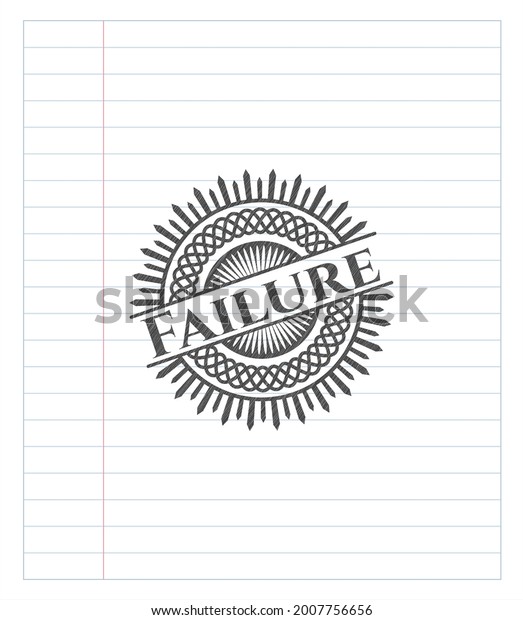 Failure Pencil Effect Vector Illustration Detailed Stock Vector ...