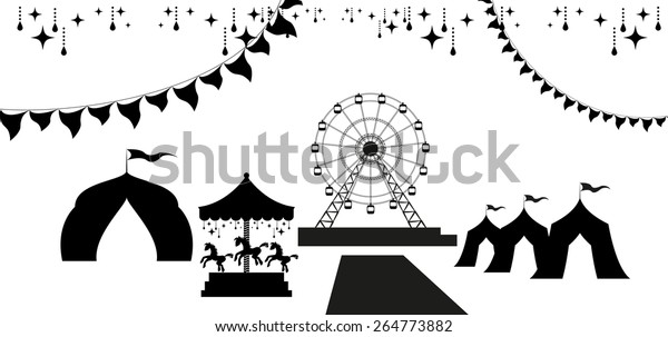 Fair Outline Vector Composition Stock Vector (Royalty Free) 264773882 ...