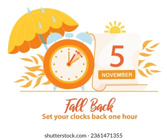Fall Backward Banner Reminder Showing Turning Stock Vector (Royalty ...