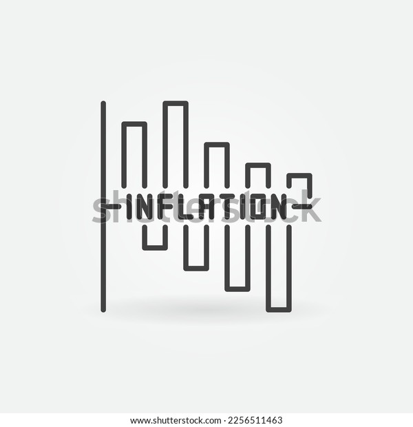 Falling Chart Vector Thin Line Inflation: เวกเตอร์สต็อก (ปลอดค่า ...