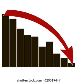 Falling Graph Vector Illustration Stock Vector (Royalty Free) 620519447 ...