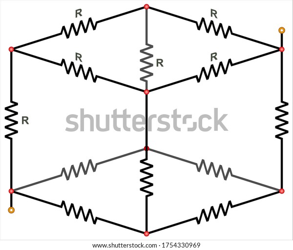 Famous Resistor Cube Resistance Conundrum Stock Vector (Royalty Free ...