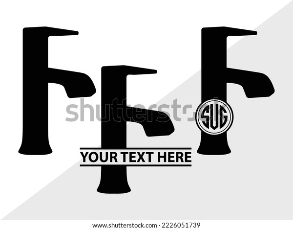 Faucet Monogram Printable Vector Illustration Stock Vector (Royalty ...