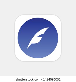 Feather App Icon Stock Vector (Royalty Free) 1184768899 | Shutterstock