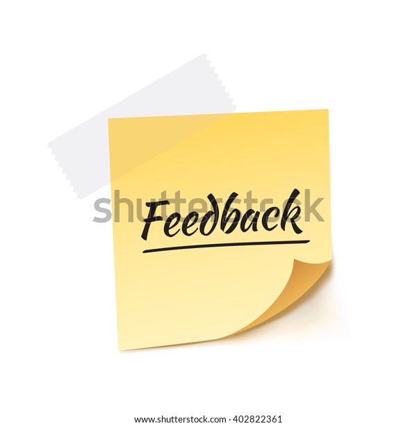 Feedback Stick Note Vector Illustration Stock Vector (Royalty Free ...