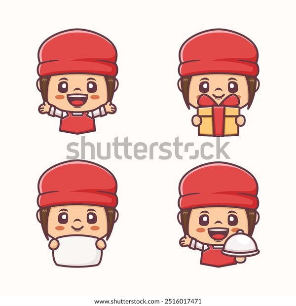 Female Cartoon Characters Different Poses Expressions Stock Vector Royalty Free 2516017471