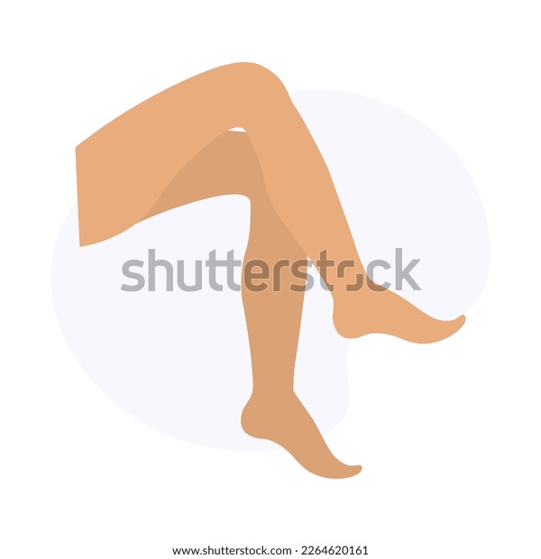 Female Legs Side View Vector Illustration Stock Vector (Royalty Free ...
