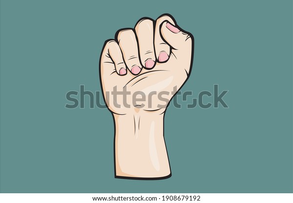 Fight Hands Vector Background Pamphlet Stock Vector (Royalty Free ...