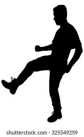 Fighting Man Vector Stock Vector (Royalty Free) 325549259 | Shutterstock