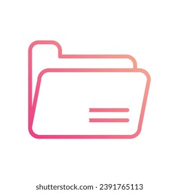 File Folder Icon Isolate White Background Stock Vector (Royalty Free ...