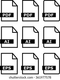 File Icon Pdf Ai Eps Symbol Stock Vector (Royalty Free) 361977578 ...