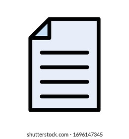 File Vector Flat Color Icon Stock Vector (Royalty Free) 1696147345 ...