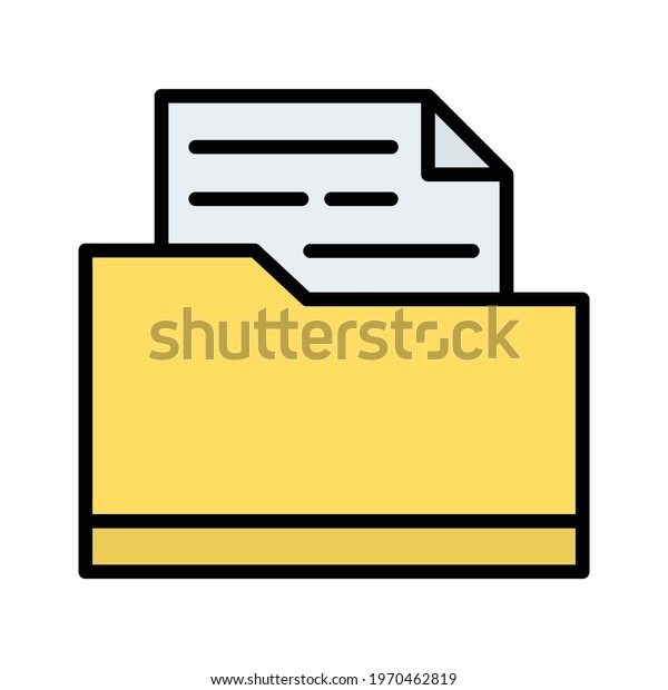 Files Folder Docment Icon Vector Image Stock Vector (Royalty Free ...