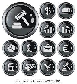 Finance Button Set Stock Vector (Royalty Free) 162833813 | Shutterstock