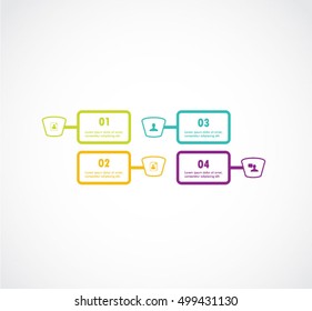 Flow Chart Infographic Template Nodes Arrows Stock Vector (Royalty Free ...