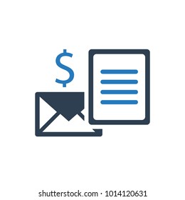 Financial Message Icon Stock Vector (Royalty Free) 1014120631 ...