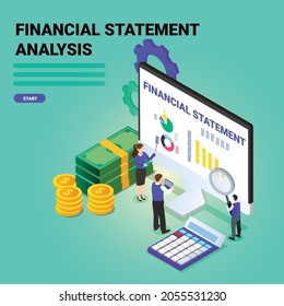 Financial Statement 3d Isometric Vector Illustration Stock Vector ...