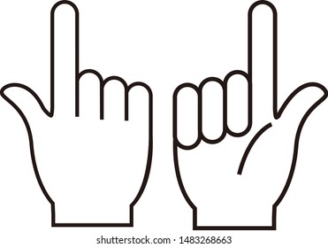 Finger Icon Hand Pointer Vector Stock Vector (Royalty Free) 1483268663 ...