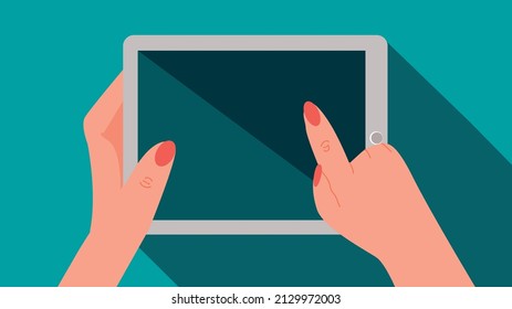 Finger Touch Tablet Touchscreen Vector Stock Vector (Royalty Free ...