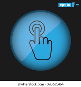 Finger Touch Icon White Neumorphism Soft Stock Vector (Royalty Free ...