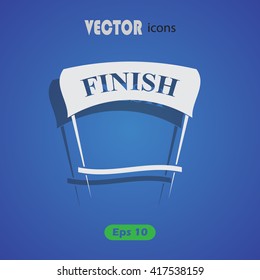 Finish Simple Vector Icon Stock Vector (Royalty Free) 424962778 ...
