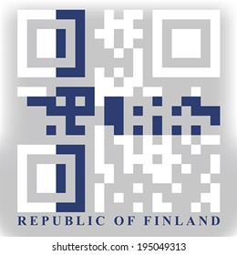 Finland Qr Code Flag Vector Stock Vector (Royalty Free) 195049313 ...