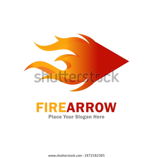 Fire Arrow Vector Logo Template Suitable Stock Vector (Royalty Free ...