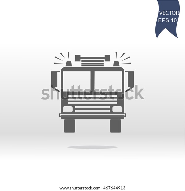 Fire Engine Icon Stock Vector (Royalty Free) 467644913 | Shutterstock