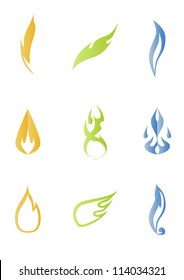 Collection Green Fire Icons Stock Vector (Royalty Free) 181036961 ...