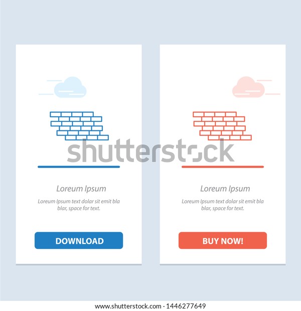 Firewall Security Wall Brick Bricks Blue Stock Vector (Royalty Free ...