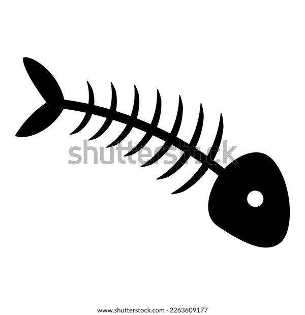 Fish Bone Fishbone Skeleton Stock Vector (Royalty Free) 2263609177 ...