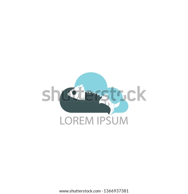 Fish Cloud Vector Logo Design Fish Stock Vector (Royalty Free ...
