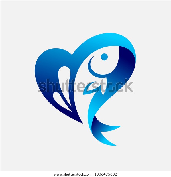 Heart Fish Logo Photos and Images | Shutterstock