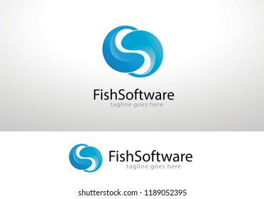 Fish Software Logo Stock Vector (Royalty Free) 1189052395 | Shutterstock