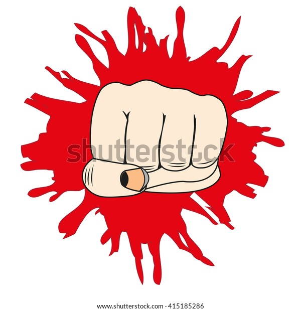 Fist Break Wall Stock Vector (Royalty Free) 415185286 | Shutterstock