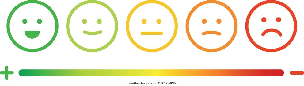 Customer Icon Emotions Satisfaction Meter Different Stock Vector ...