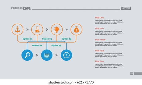 Five Options Workflow Slide Template Stock Vector (Royalty Free ...