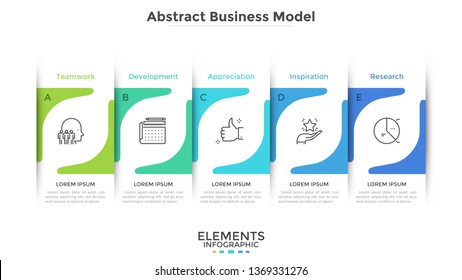 314 Five Step Overlapping Infographic Template Stock Vectors, Images ...