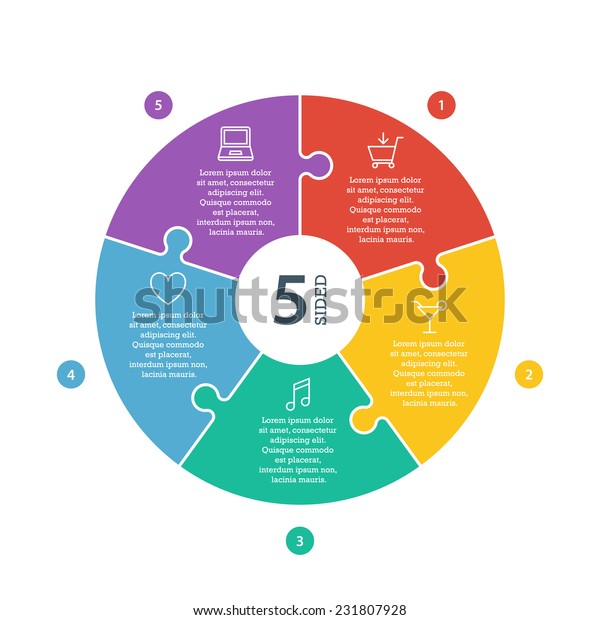 899 5 Piece Jigsaw Infographic Images, Stock Photos, 3D objects ...
