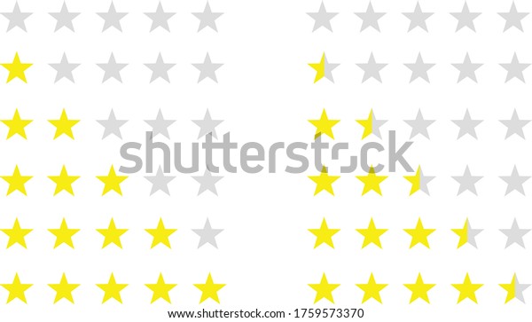Five Star Rating Both Full Half Stock Vector (Royalty Free) 1759573370 ...