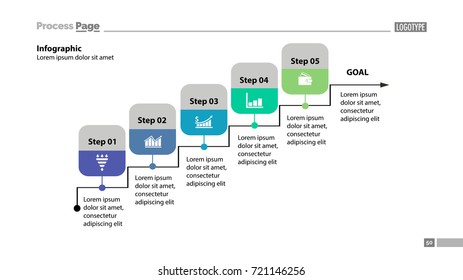 Five Steps Process Chart Template Design Stock Vector (Royalty Free ...